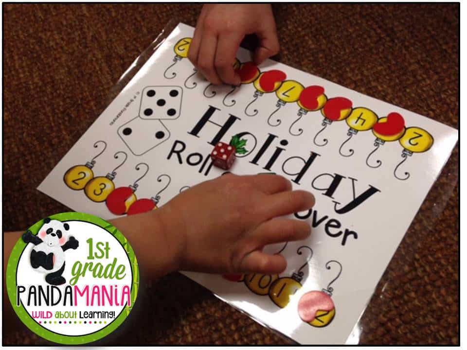FREEBIE Christmas Roll and Cover Game - 1st Grade Pandamania