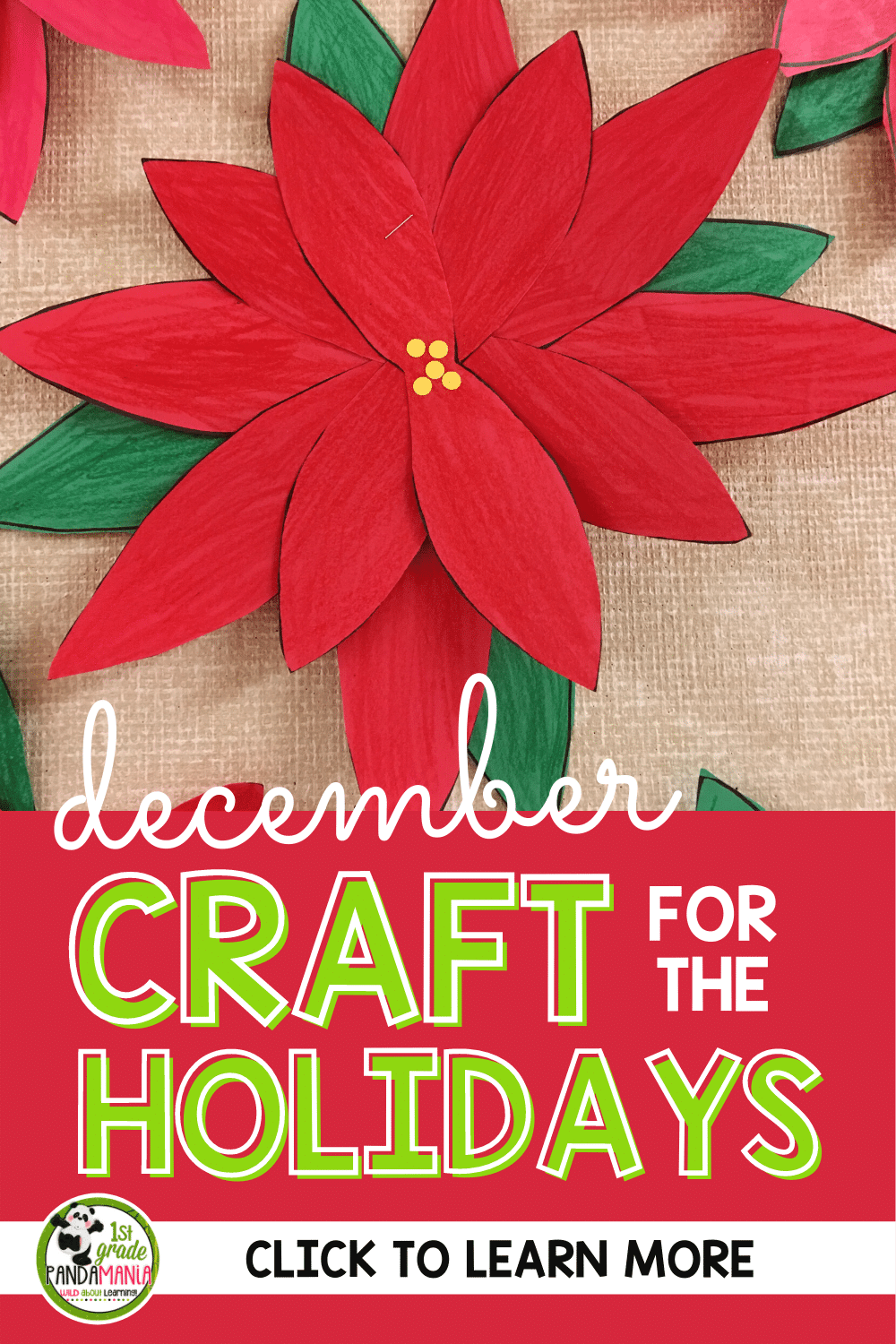 Poinsettia Christmas Craft - 1st Grade Pandamania