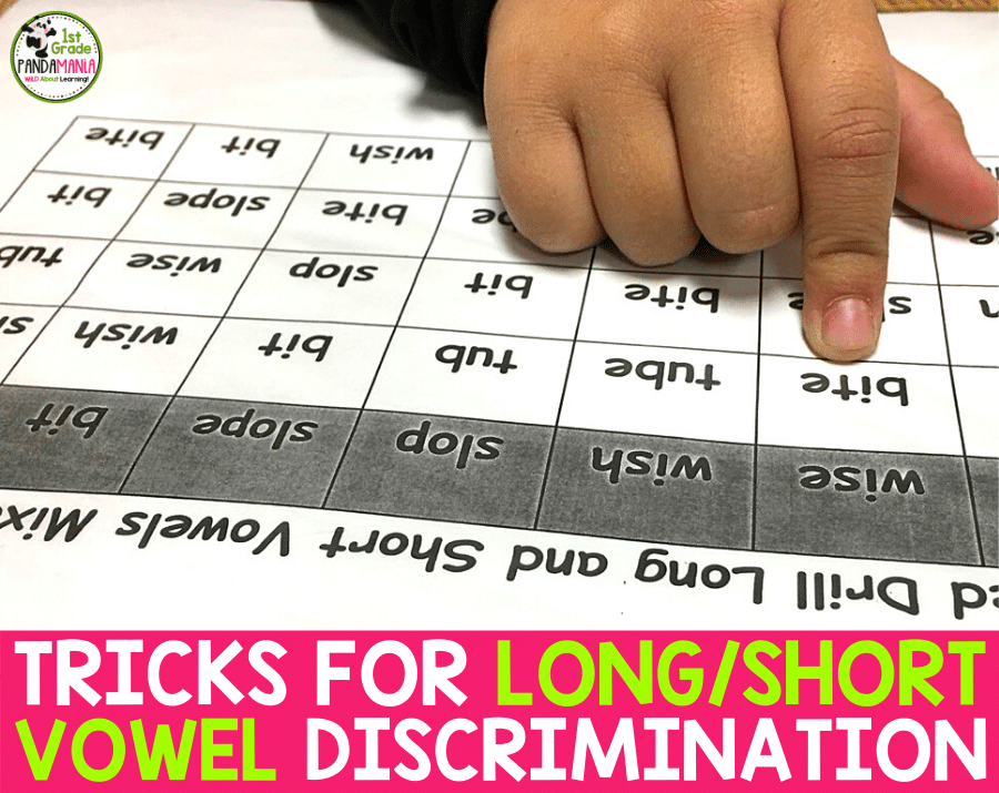 Teaching Tips and Tricks for Long/Short Vowel Discrimination - 1st ...