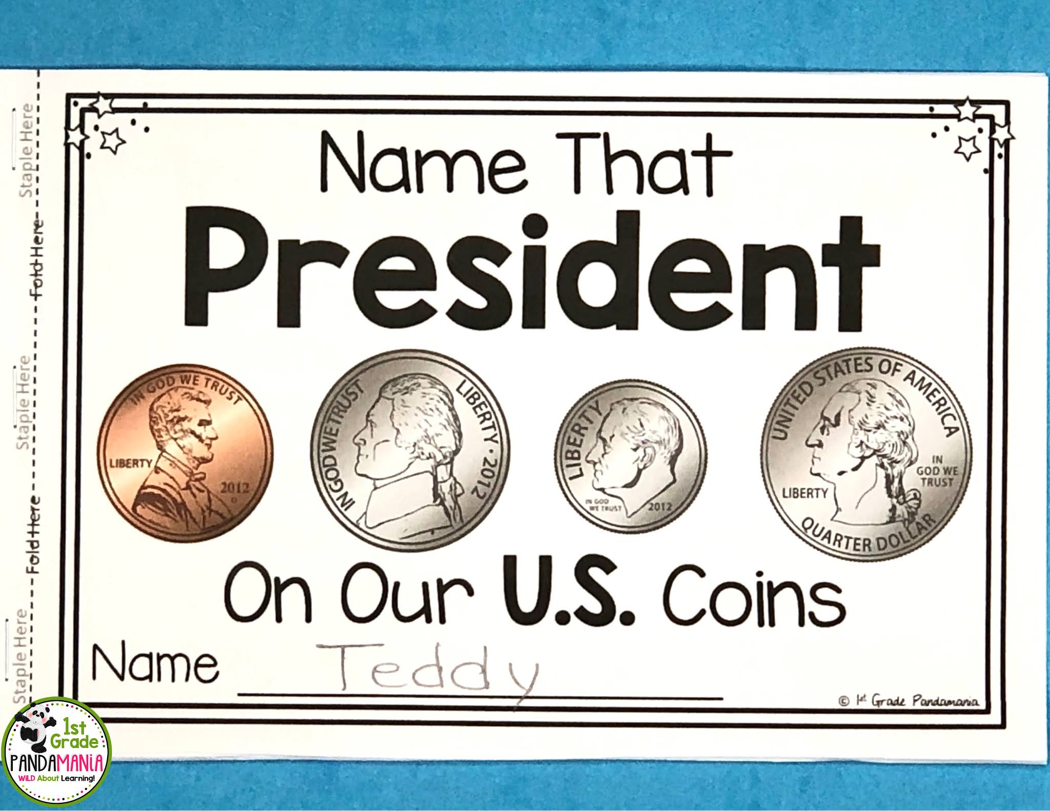 FREEBIE Sample of My Presidents' Day Pack! - 1st Grade Pandamania
