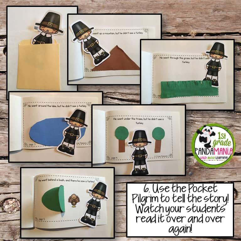 Pilgrim Puppet Book for Thanksgiving~A Student Favorite - 1st Grade ...