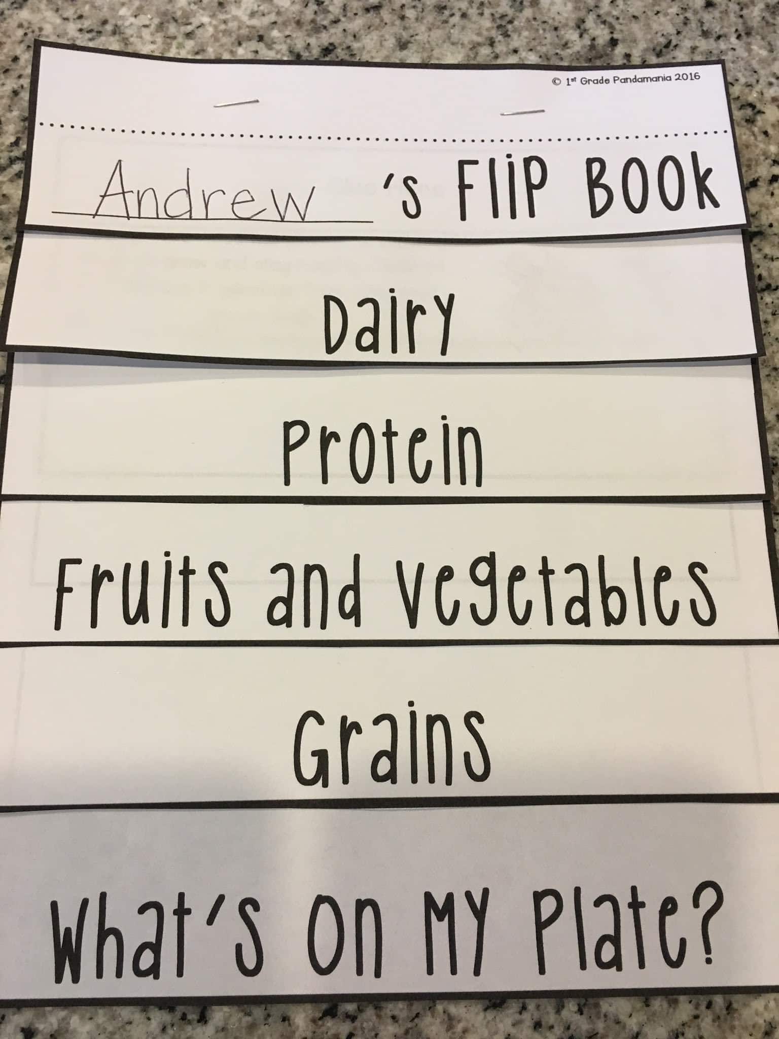 FREEBIE What's On My Plate? - 1st Grade Pandamania