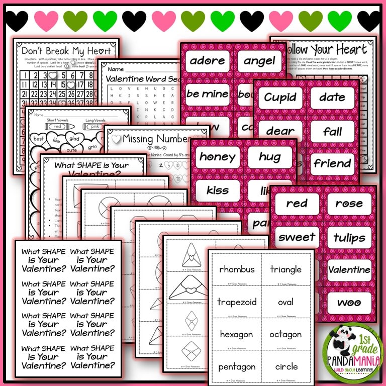 Valentine's Day FUN While Learning Plus FREEBIE! - 1st Grade Pandamania