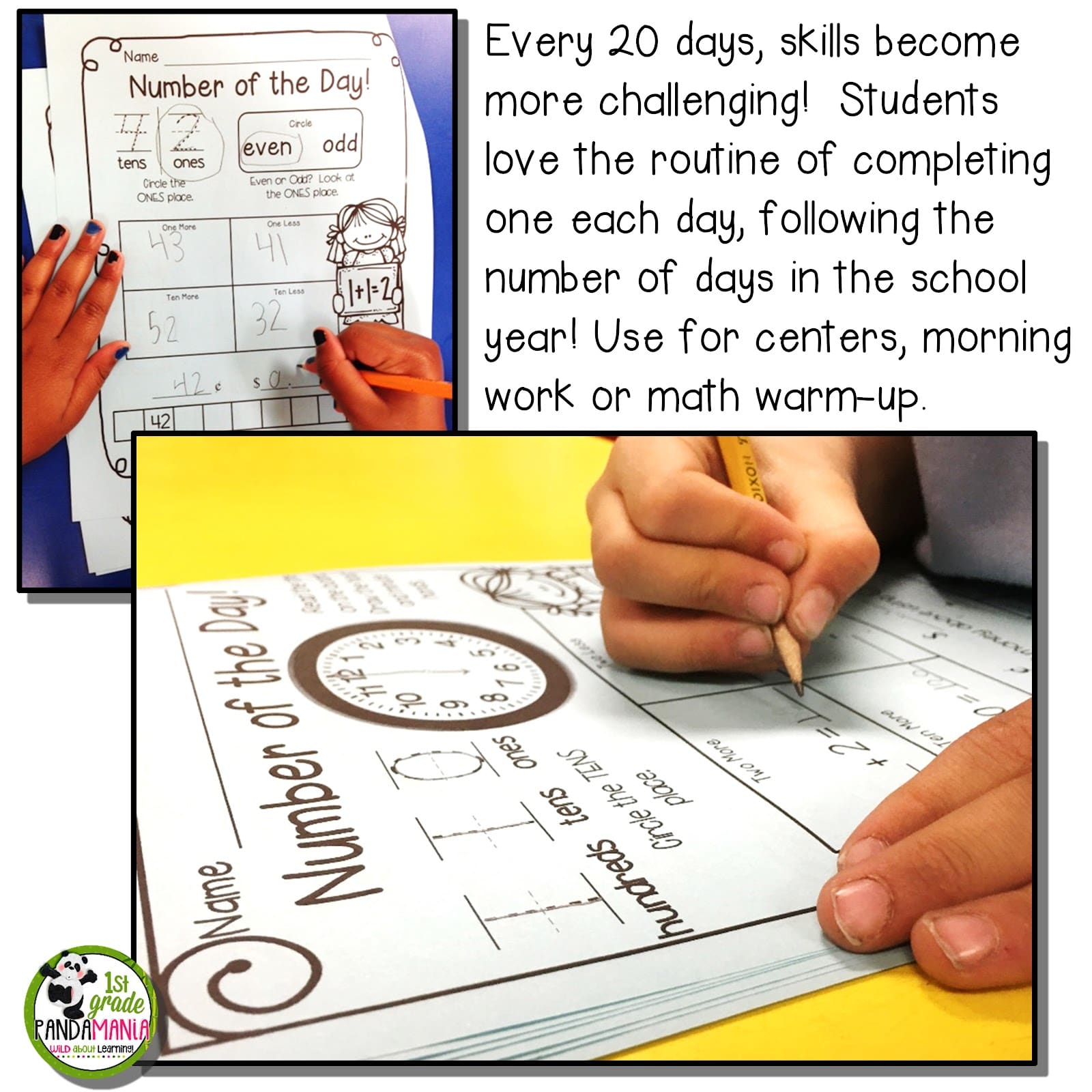 6 Number Sense Math Activities + FREEBIES - 1st Grade Pandamania