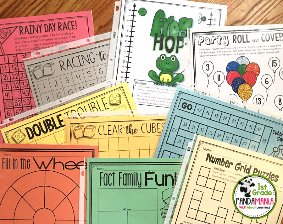 Best Print and Play Math Games for K-2! - 1st Grade Pandamania