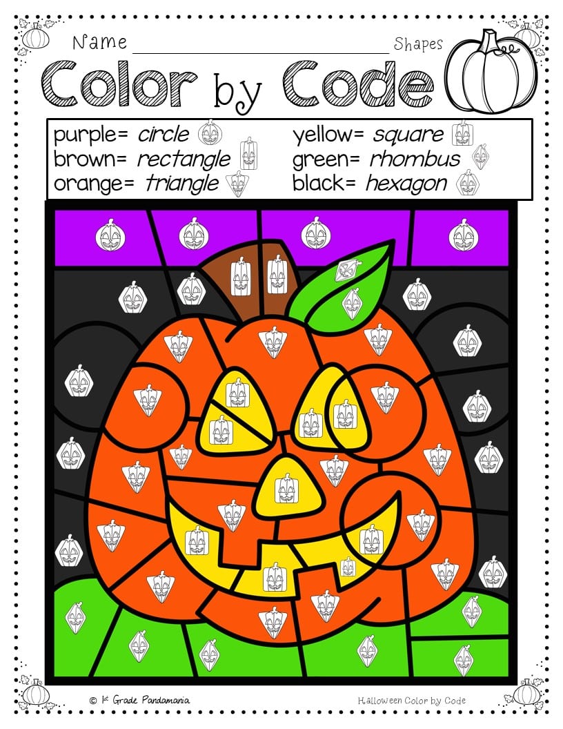 Color by Code Through the Year - 1st Grade Pandamania