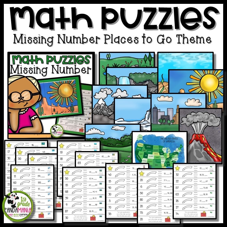 Math Picture Puzzles ~ FREEBIE Included! - 1st Grade Pandamania