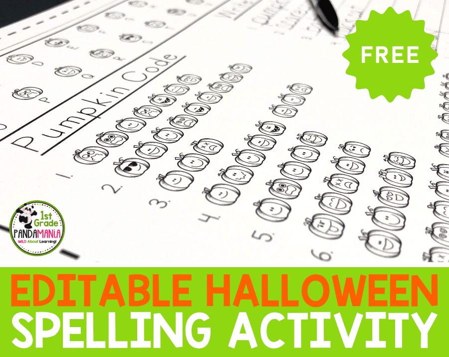 FREE Editable Halloween Spelling Activity for Any List of Words! - 1st ...