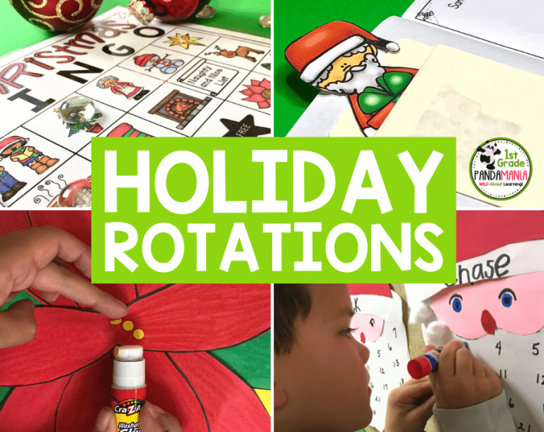 Holiday Classroom Rotations! 2 Freebies and a Download! - 1st Grade ...