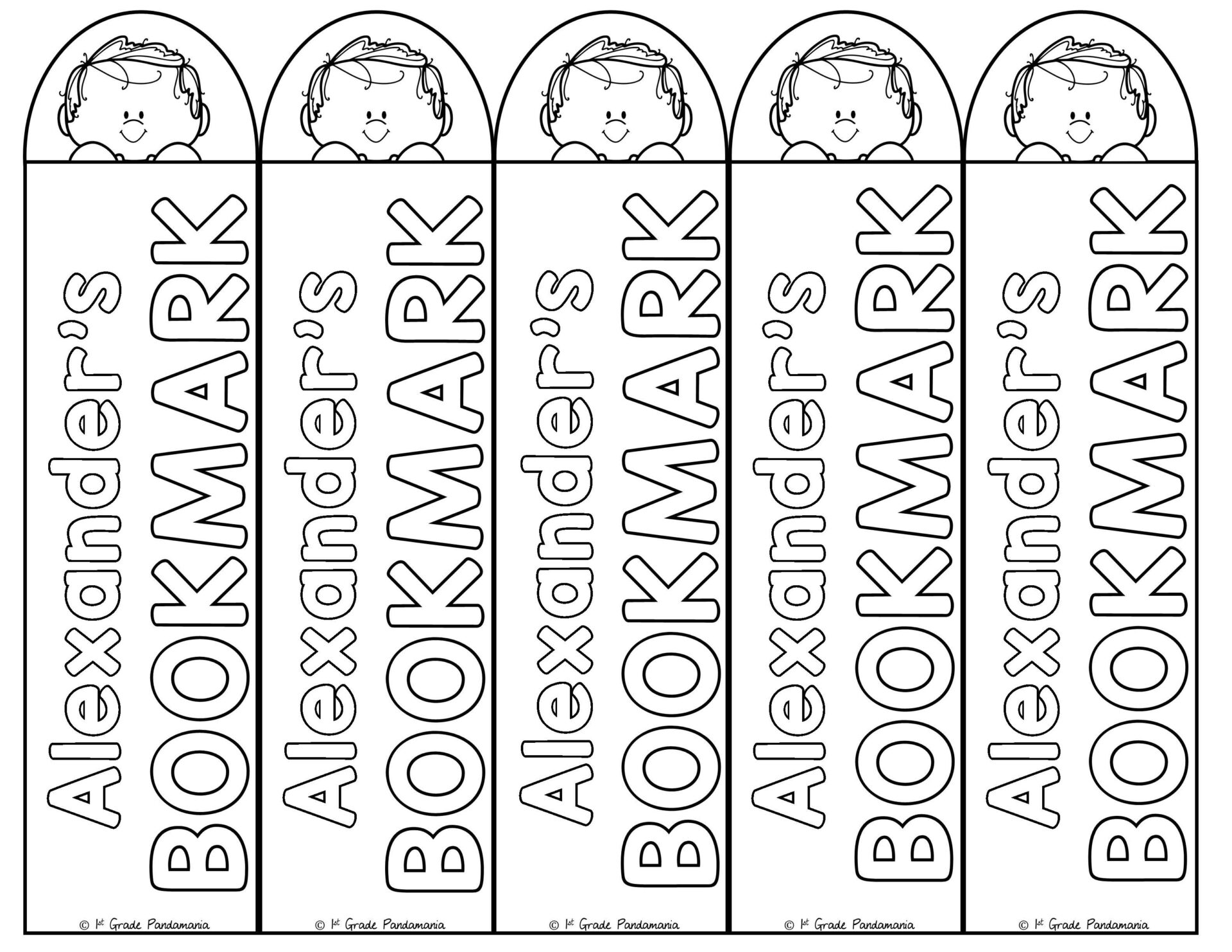 Personalized Bookmarks Great for the End of the Year! - 1st Grade ...
