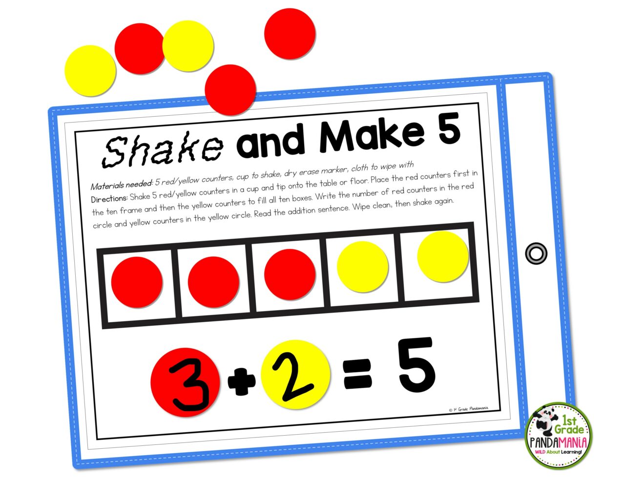 Easy Ten Frame Addition Game FREEBIE! - 1st Grade Pandamania