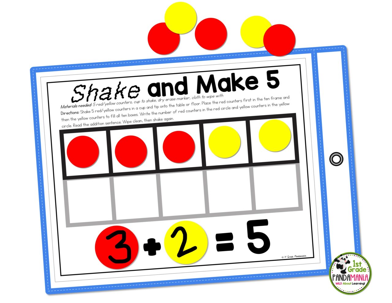Easy Ten Frame Addition Game FREEBIE! - 1st Grade Pandamania