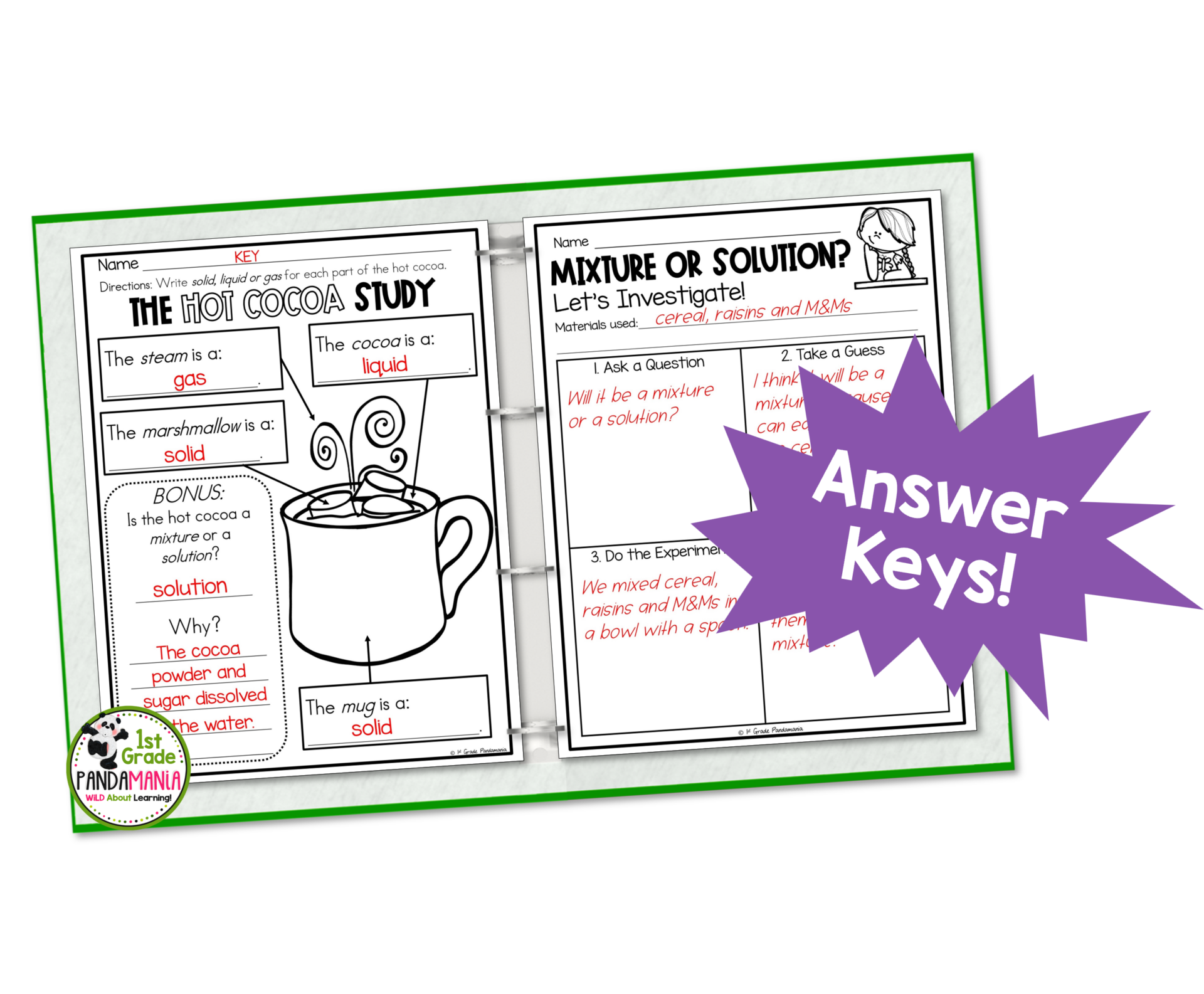 FREE Water Cycle Activity With Science Lesson Plan | 1st Grade Pandamania