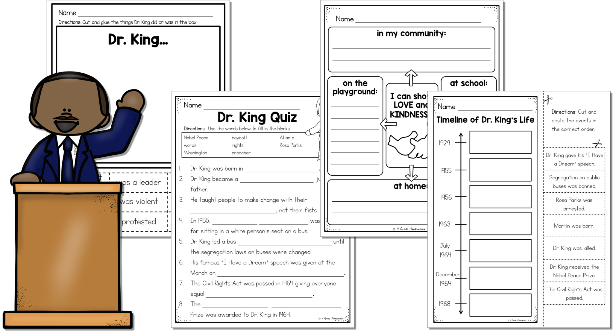 Celebrate the New Year With Dr. King - 1st Grade Pandamania