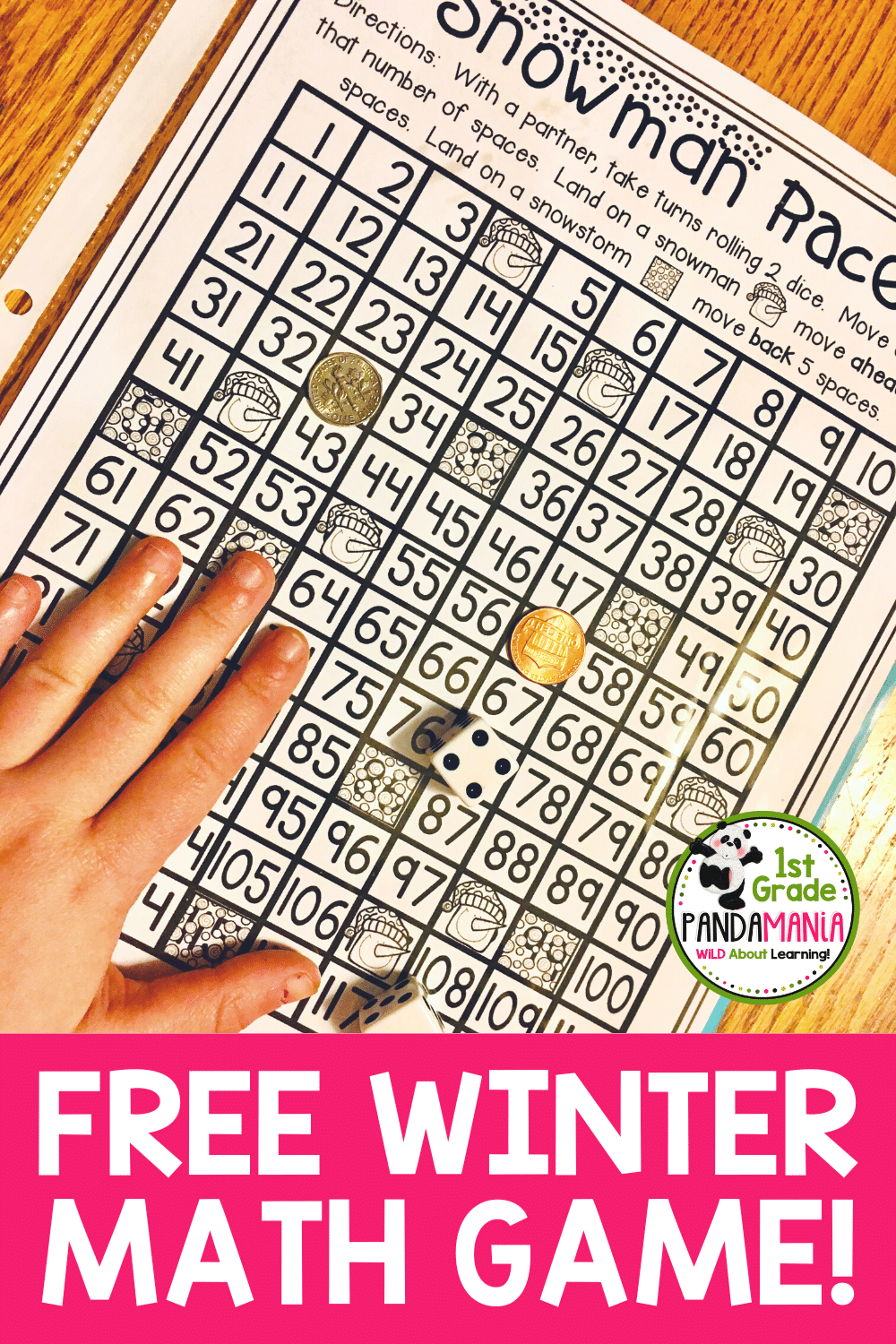 FREE Winter Math Games For 1st Grade! | 1st Grade Pandamania