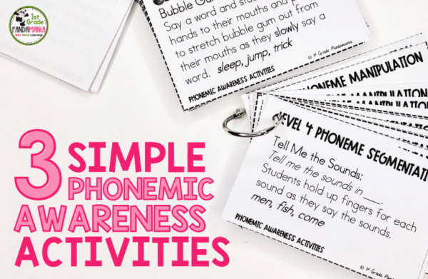 3 Simple Daily Phonemic Awareness Activities! | 1st Grade Pandamania