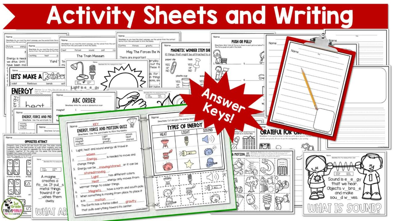 Forms Of Energy, Force And Motion A Primary Grades Science Unit | 1st ...