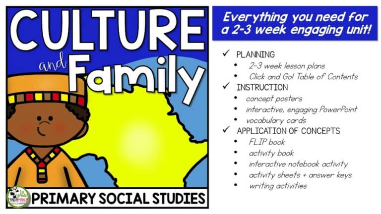 Customs, Family Traditions, And Culture Activities Social Studies Unit ...