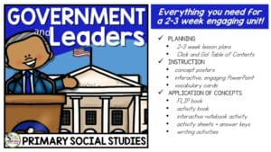 Government And Leaders Social Studies Civics Unit (FLIP Book INCLUDED ...