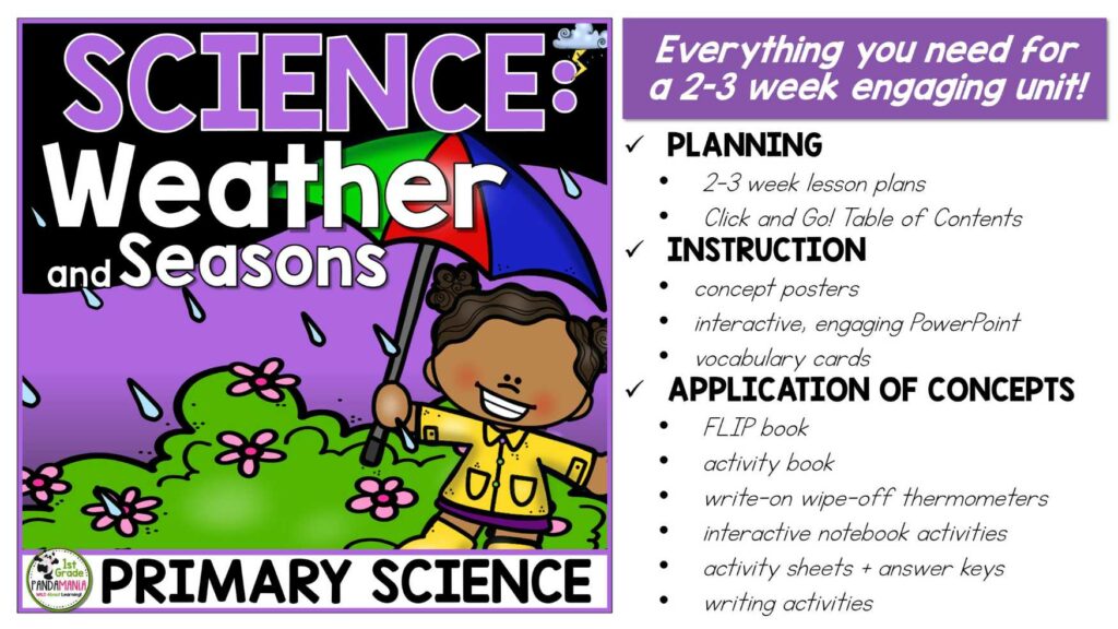Weather, Seasons And Climate A Primary Grades Science Unit | 1st Grade ...