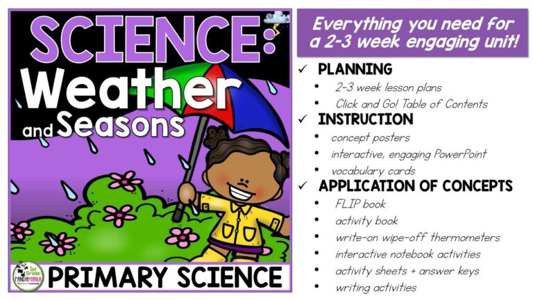 Weather, Seasons And Climate A Primary Grades Science Unit | 1st Grade ...