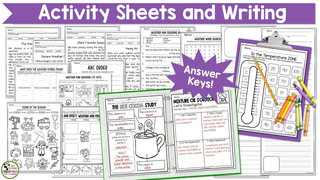 Weather, Seasons And Climate A Primary Grades Science Unit | 1st Grade ...