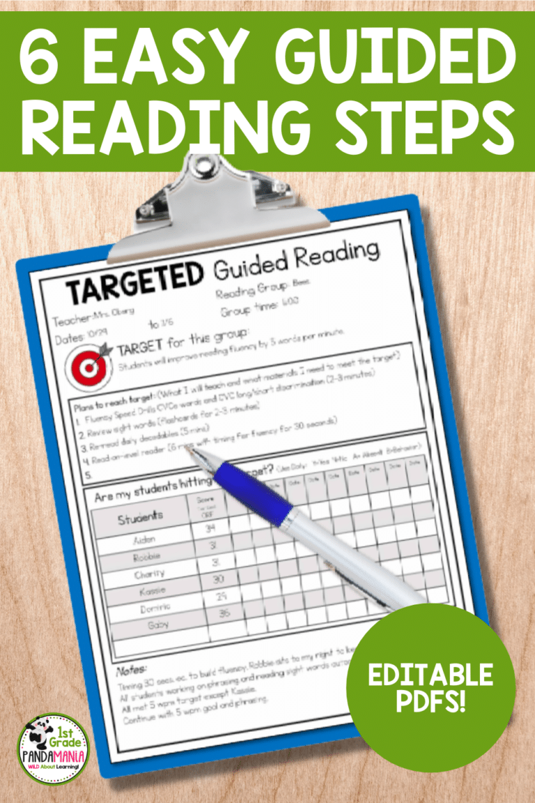 6 Key Steps To Preparing The BEST Guided Reading Lessons! | 1st Grade ...
