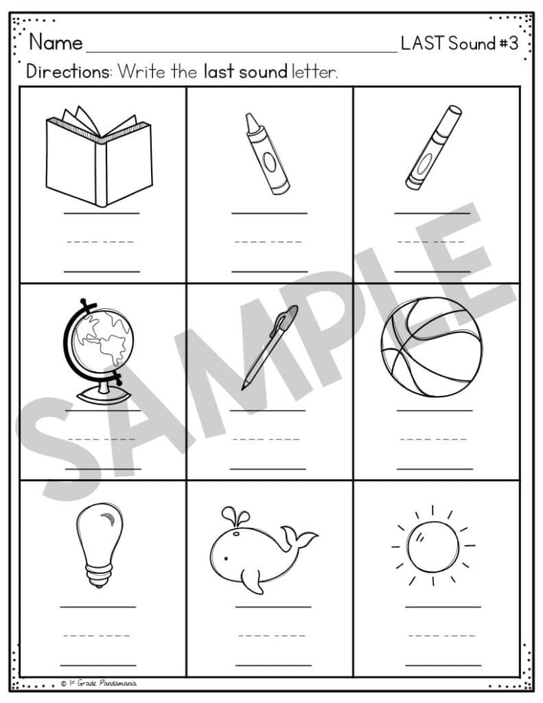 Ending Sounds Worksheets Phonics Activities | 1st Grade Pandamania