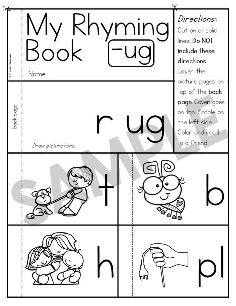 Rhyming Worksheets Phonics Activities | 1st Grade Pandamania
