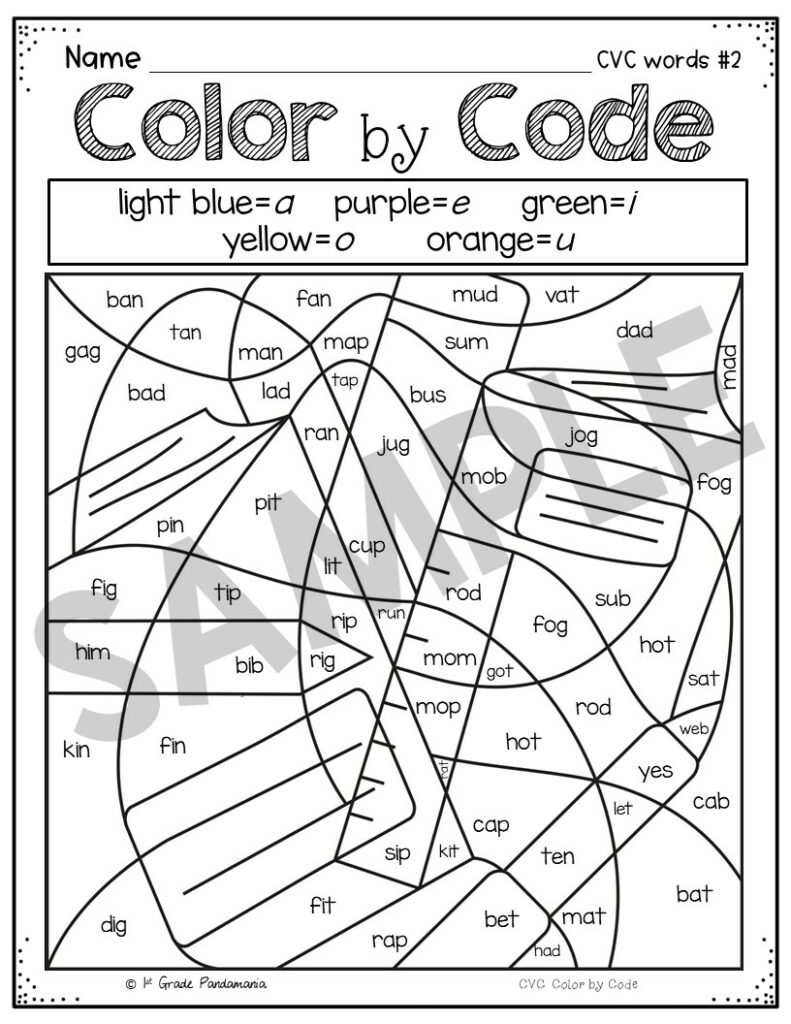 CVC Words Worksheets Phonics Activities | 1st Grade Pandamania