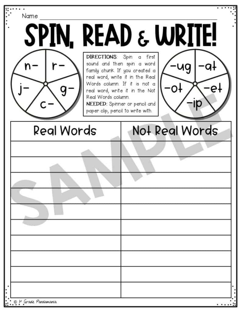 CVC Words Worksheets Phonics Activities | 1st Grade Pandamania
