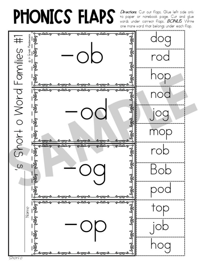 Short O Worksheets Phonics Activities | 1st Grade Pandamania
