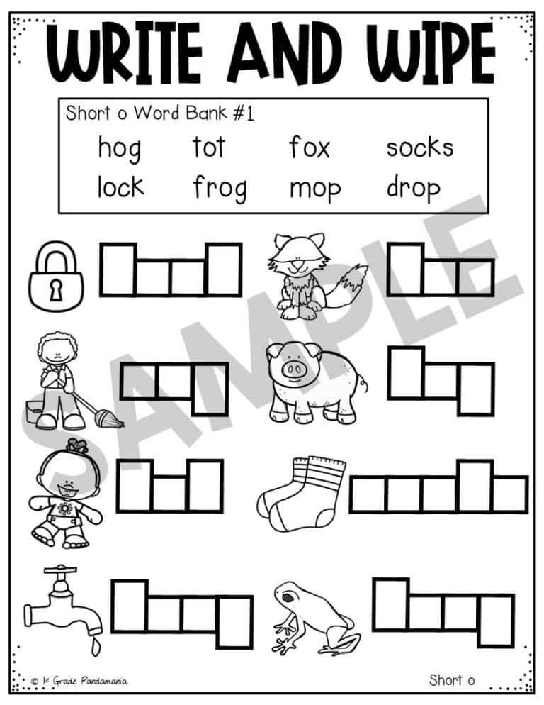 Short O Worksheets Phonics Activities | 1st Grade Pandamania