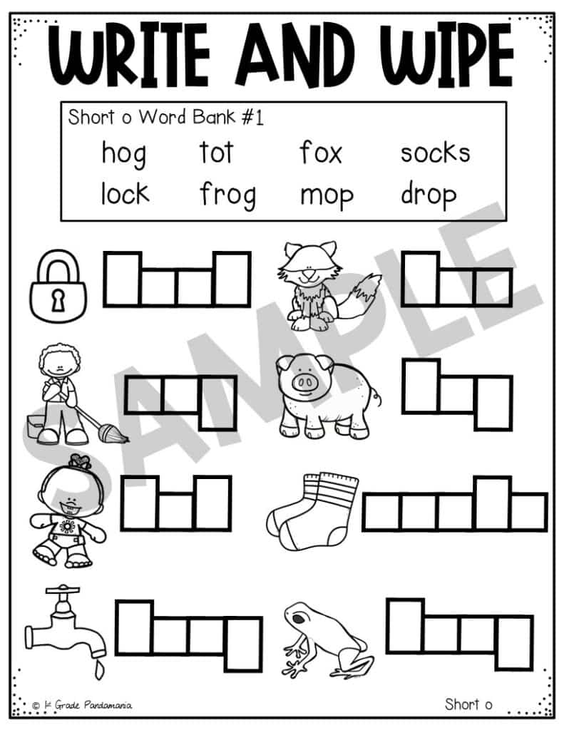 Short O Worksheets Phonics Activities | 1st Grade Pandamania