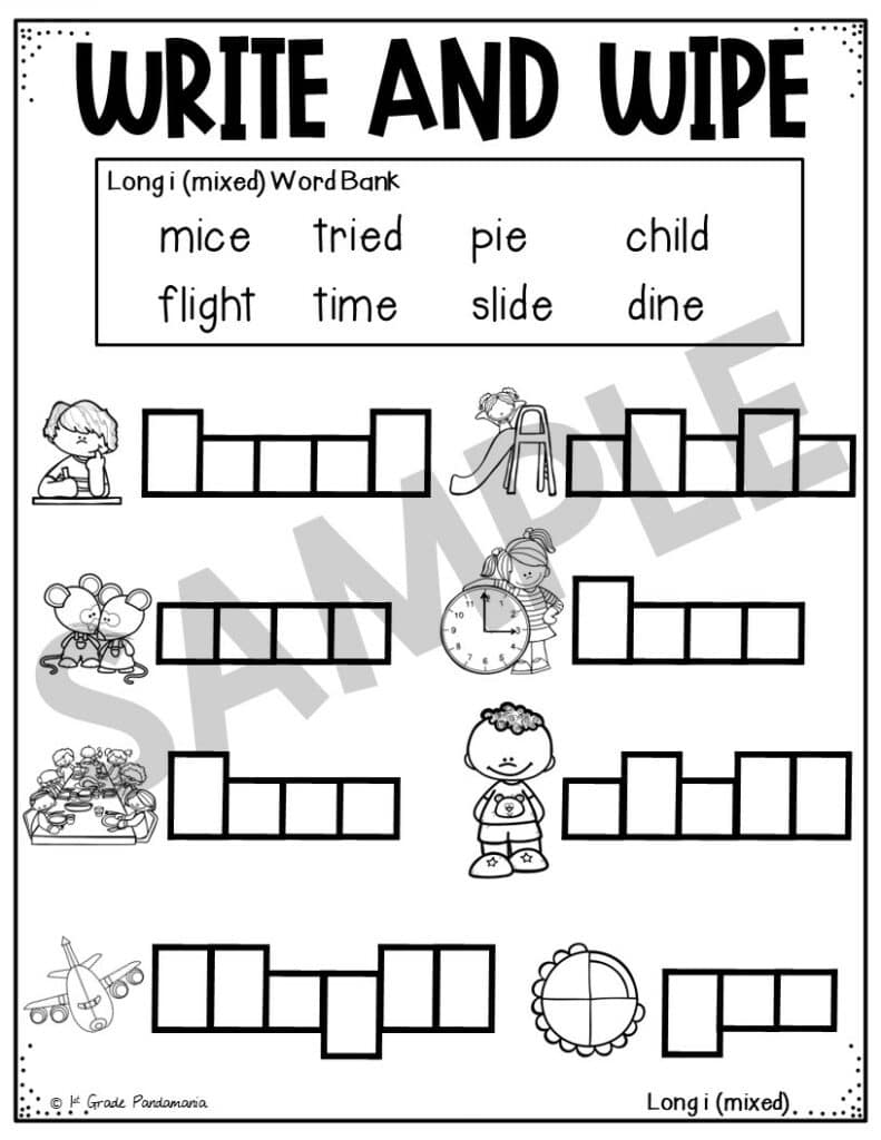 Long I Worksheets Phonics Activities | 1st Grade Pandamania
