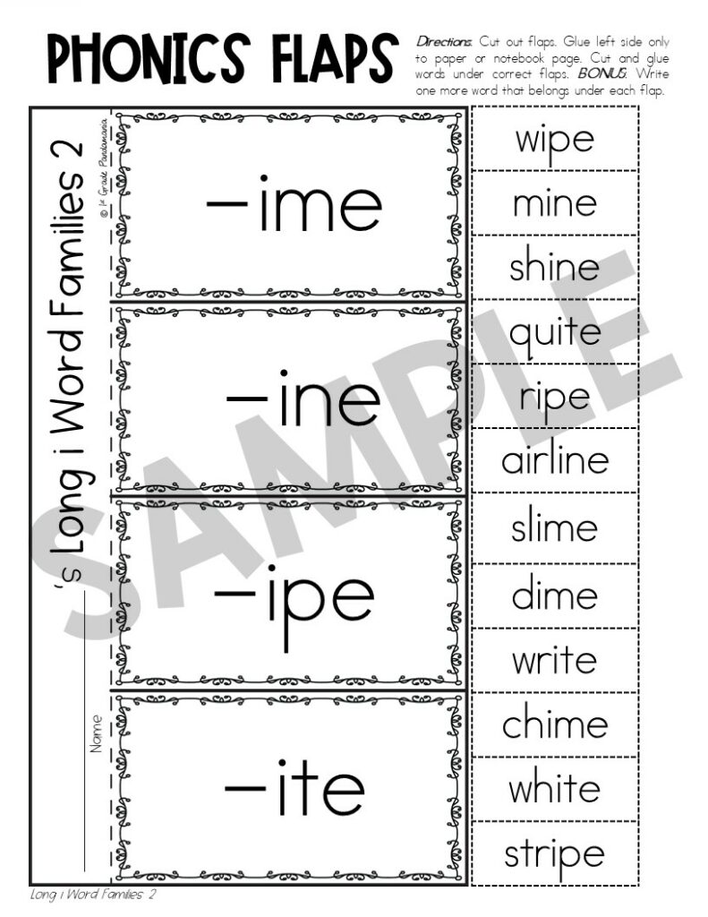 Long I Worksheets Phonics Activities | 1st Grade Pandamania