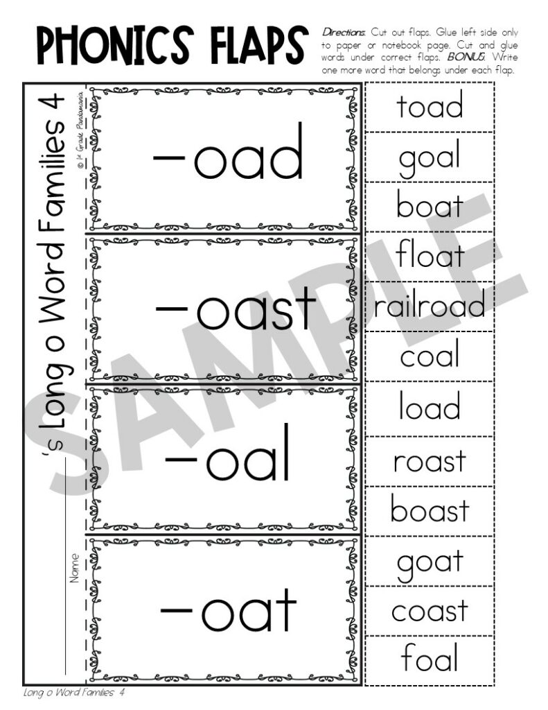 Long O Worksheets Phonics Activities | 1st Grade Pandamania