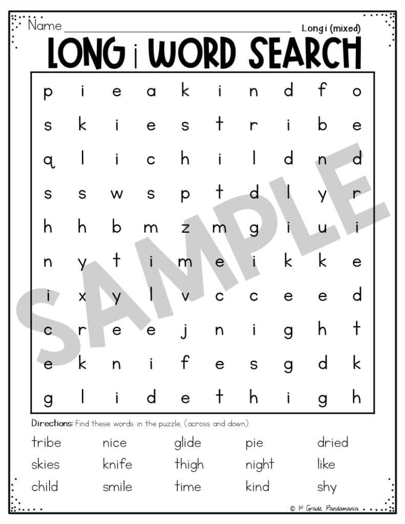 Long I Worksheets Phonics Activities | 1st Grade Pandamania