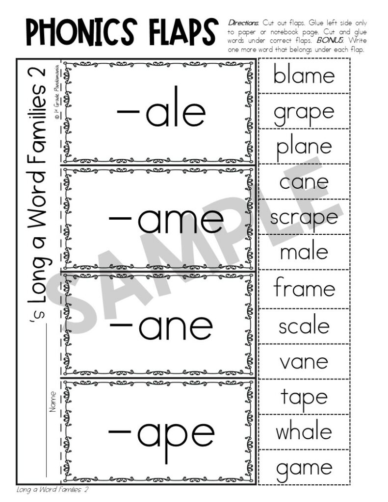 Long A Worksheets Phonics Activities | 1st Grade Pandamania