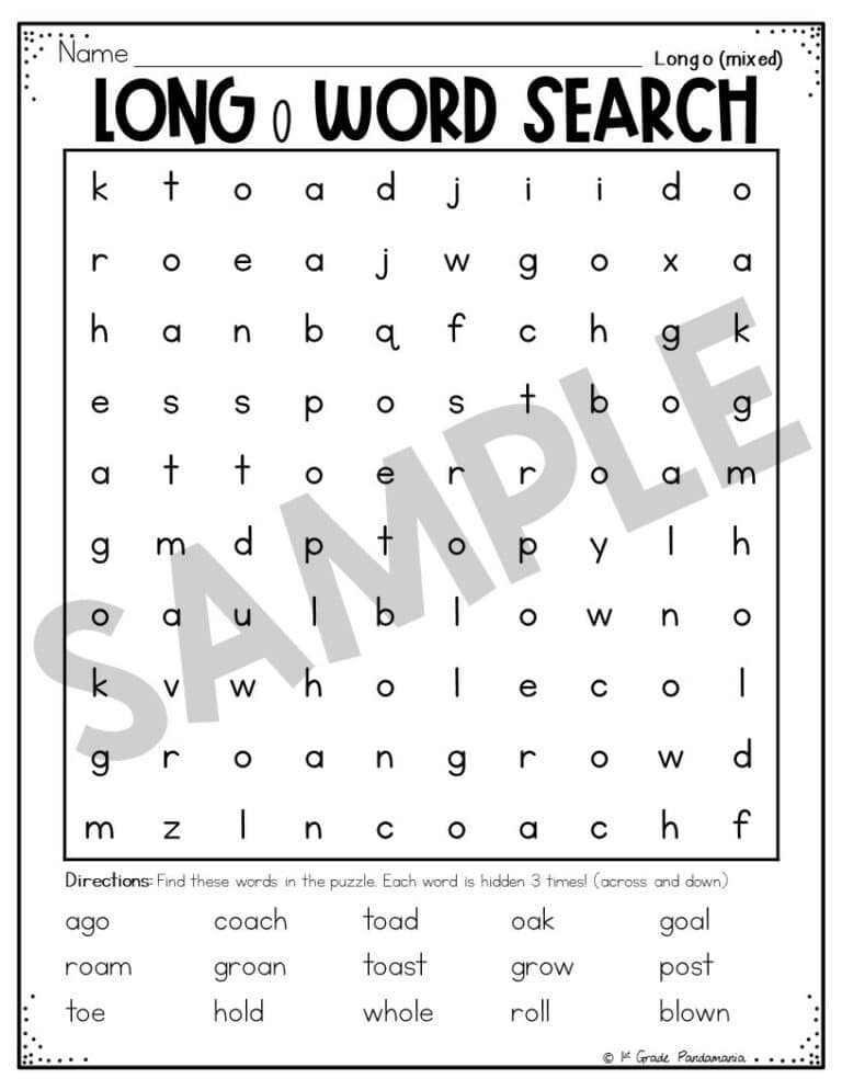 Long O Worksheets Phonics Activities | 1st Grade Pandamania