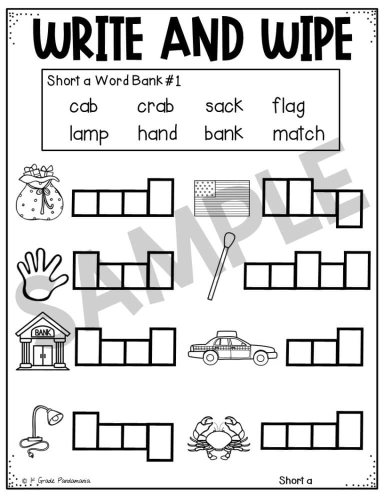 Short A Worksheets Engaging Phonics Activities | 1st Grade Pandamania