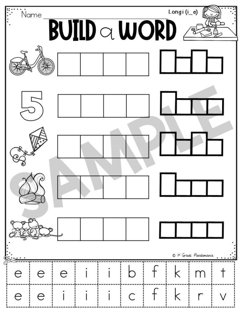Long I Worksheets Phonics Activities | 1st Grade Pandamania