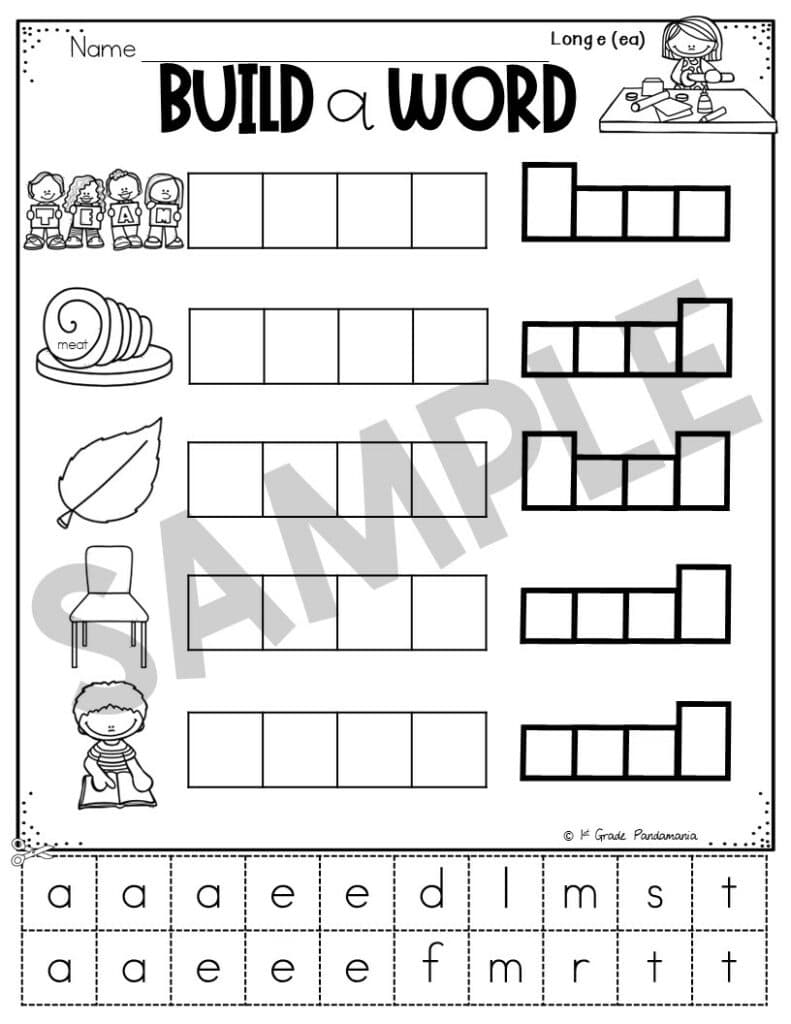 Long E Worksheets Phonics Activities | 1st Grade Pandamania