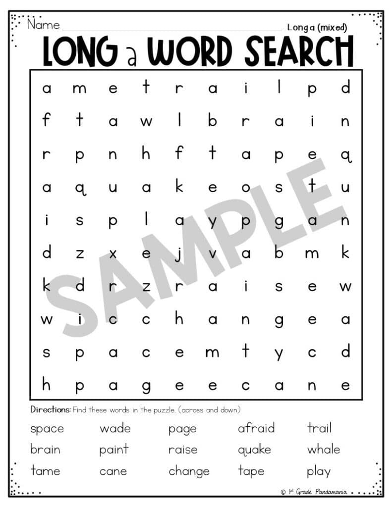 Long A Worksheets Phonics Activities | 1st Grade Pandamania