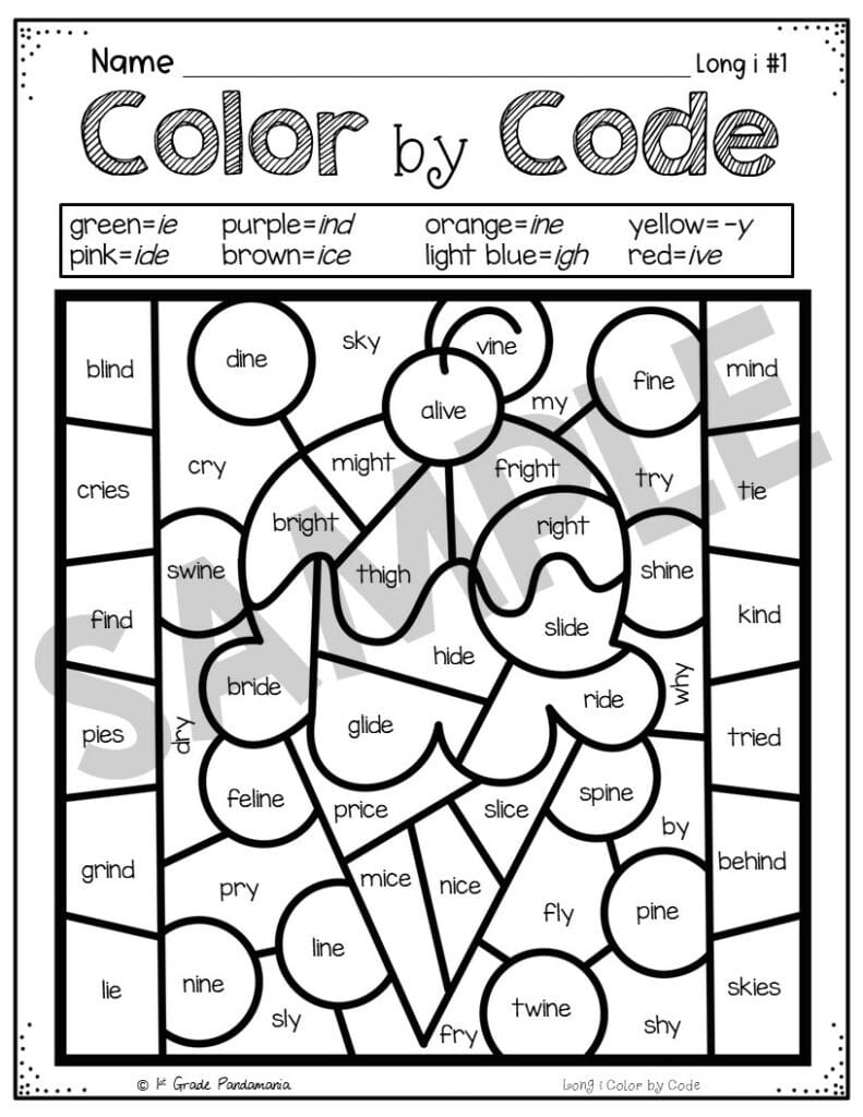 Long I Worksheets Phonics Activities | 1st Grade Pandamania