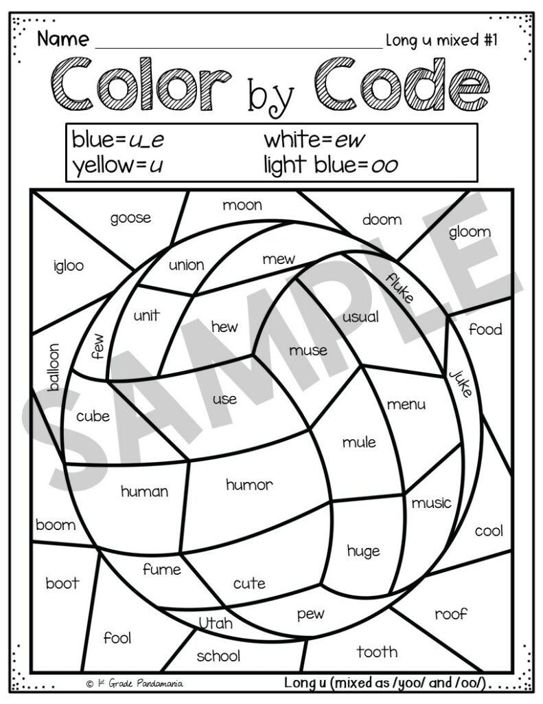 Long U Worksheets Phonics Activities | 1st Grade Pandamania