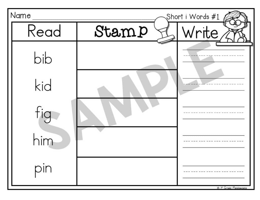 Short Vowel Worksheets Phonics Activities Short I | 1st Grade Pandamania
