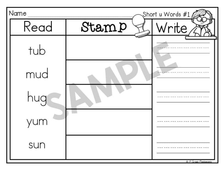 Short U Worksheets Phonics Activities | 1st Grade Pandamania