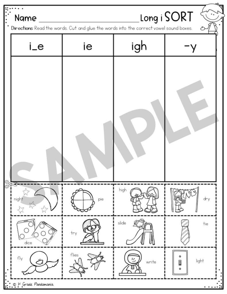 Long I Worksheets Phonics Activities | 1st Grade Pandamania