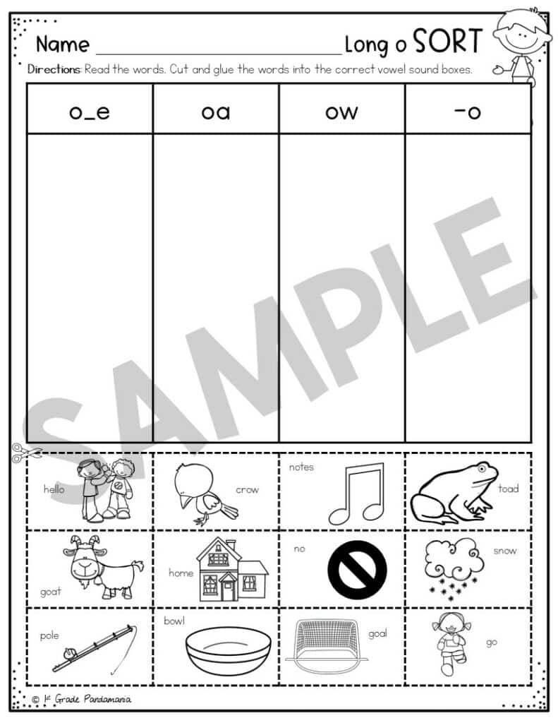 Long O Worksheets Phonics Activities | 1st Grade Pandamania